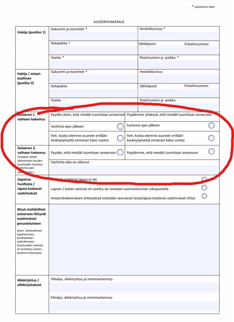Avioerohakemus ⋆ Lataa avioerohakemus (pdf) tästä